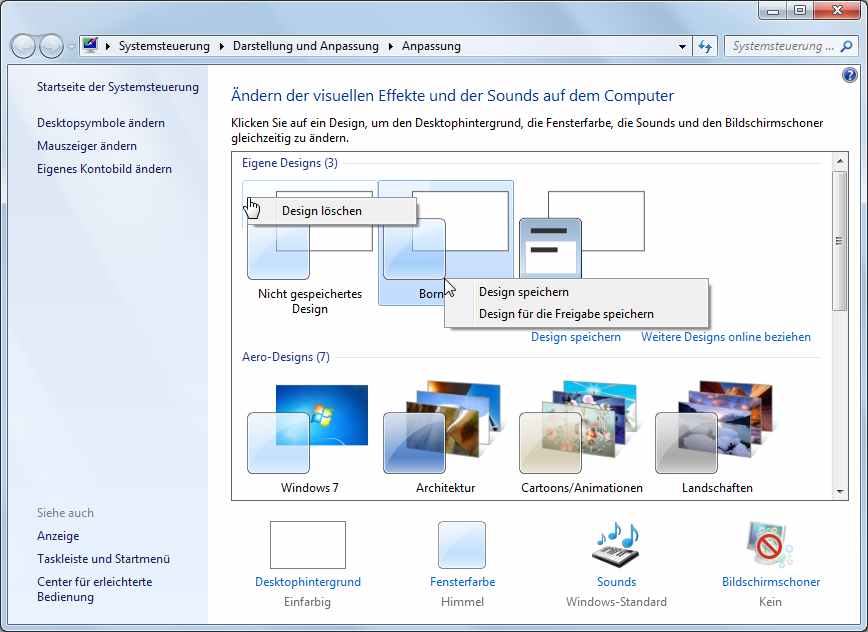 Wie Windows 7 Designs speichert | Borns IT- und Windows-Blog